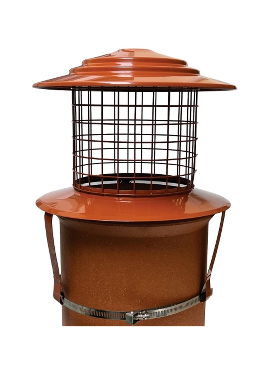 Bird Guard | Solid Fuel | Painted Terracotta